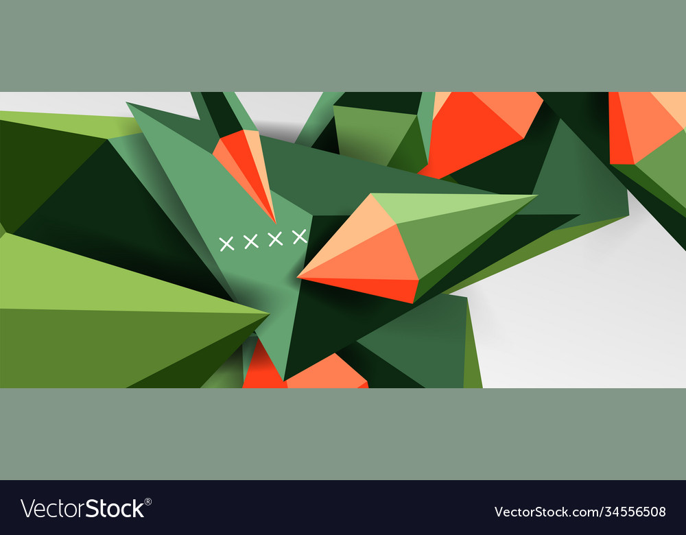 3d low poly abstract shape background Royalty Free Vector