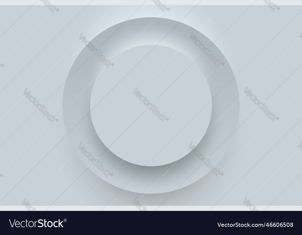 A realistic grey soft circle abstract backdrop Vector Image