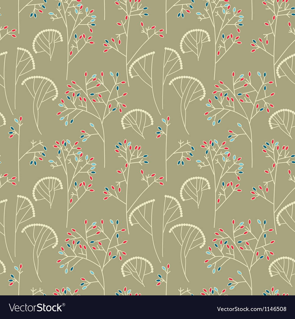 Abstract trees seamless pattern background Vector Image