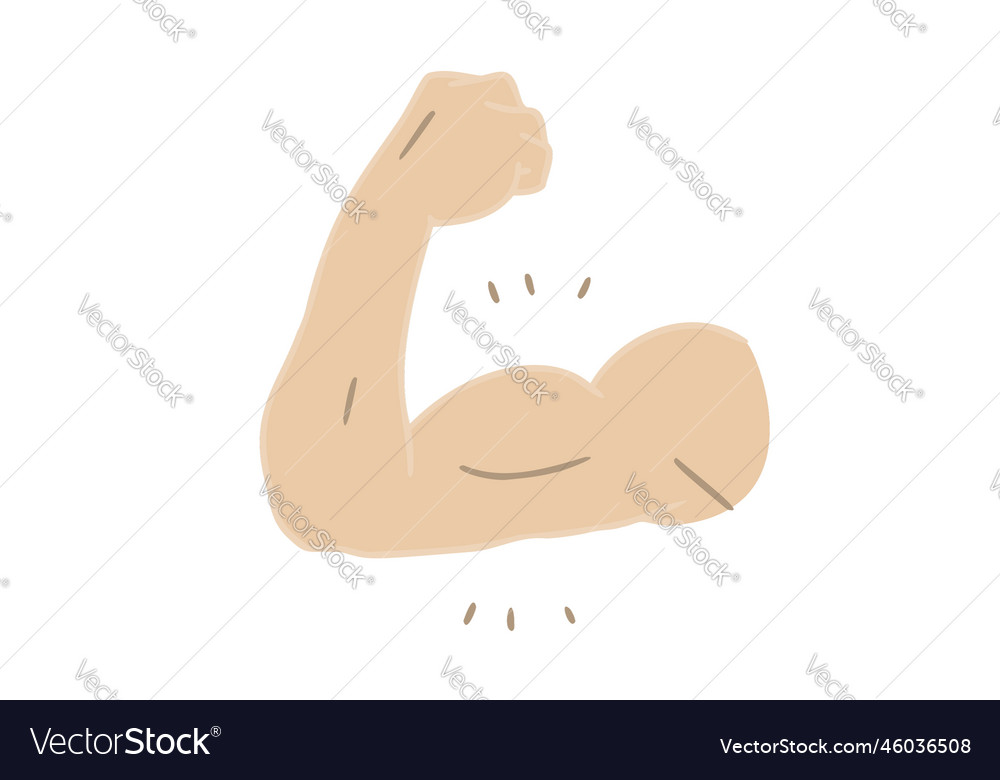 Body parts material male upper arm bicep Vector Image