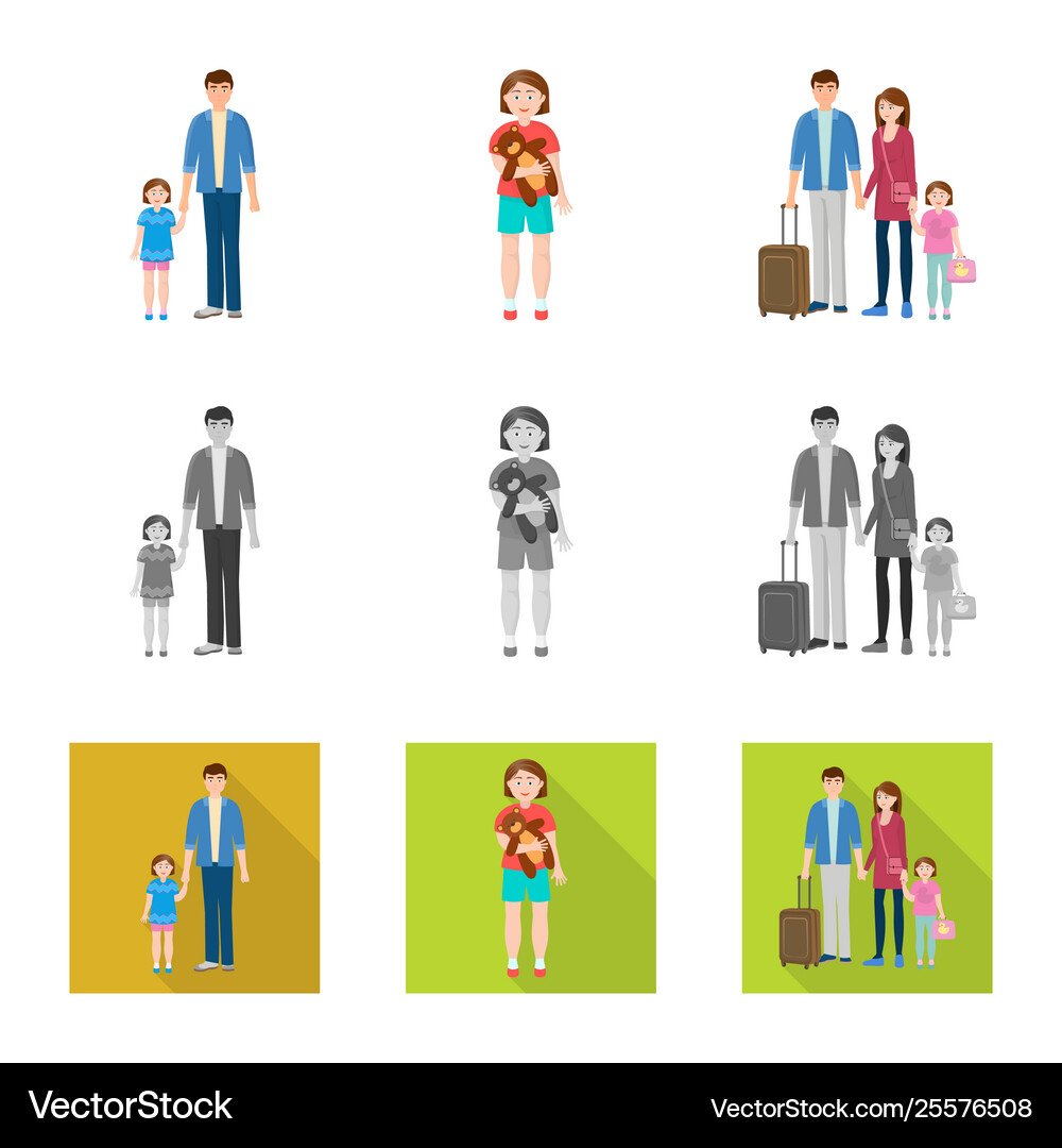 Design character and avatar sign set Royalty Free Vector