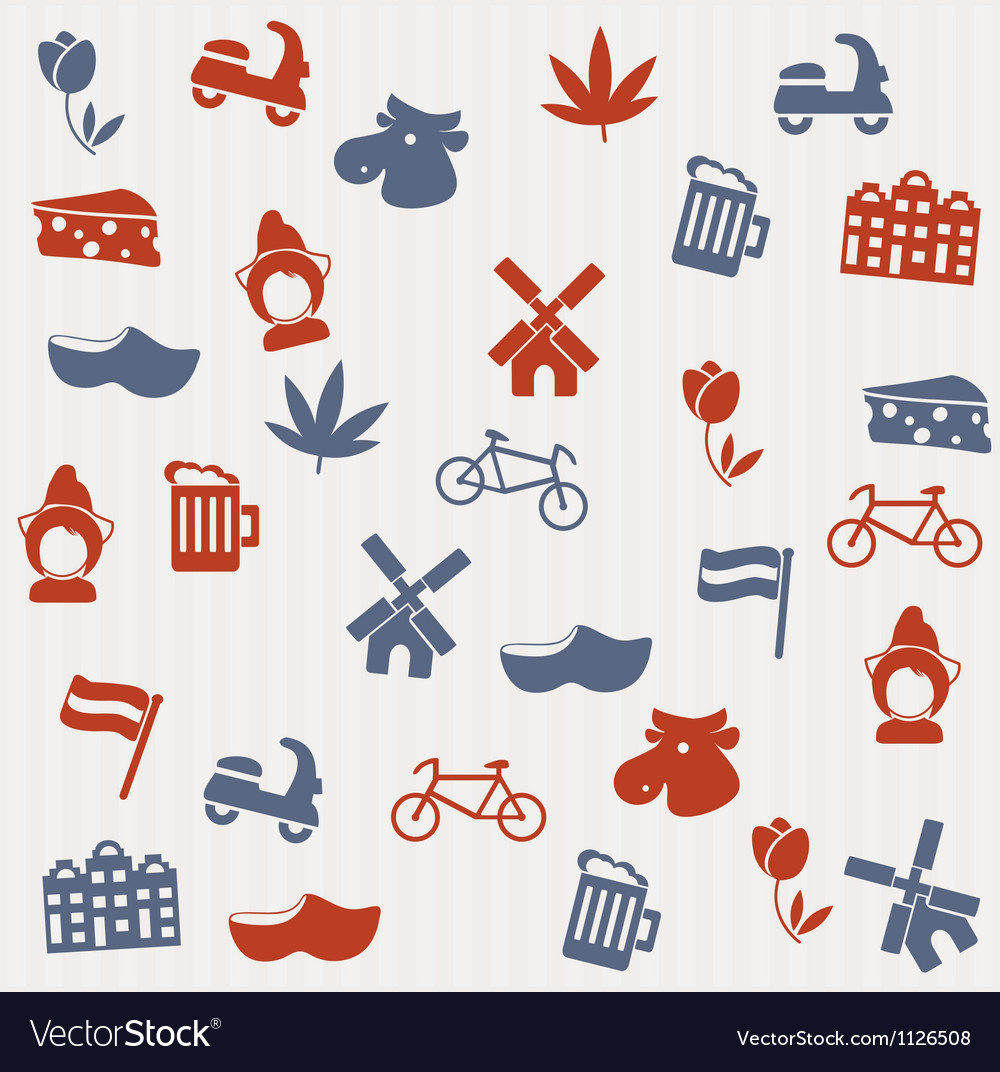 Dutch seamless pattern Royalty Free Vector Image