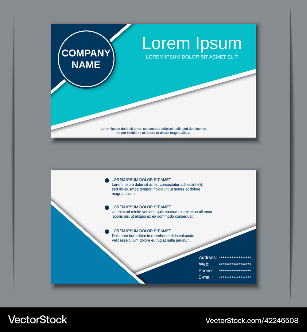 Modern business visiting card design template Vector Image
