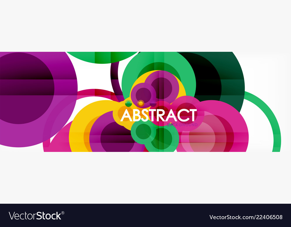 Overlapping circles design background Royalty Free Vector