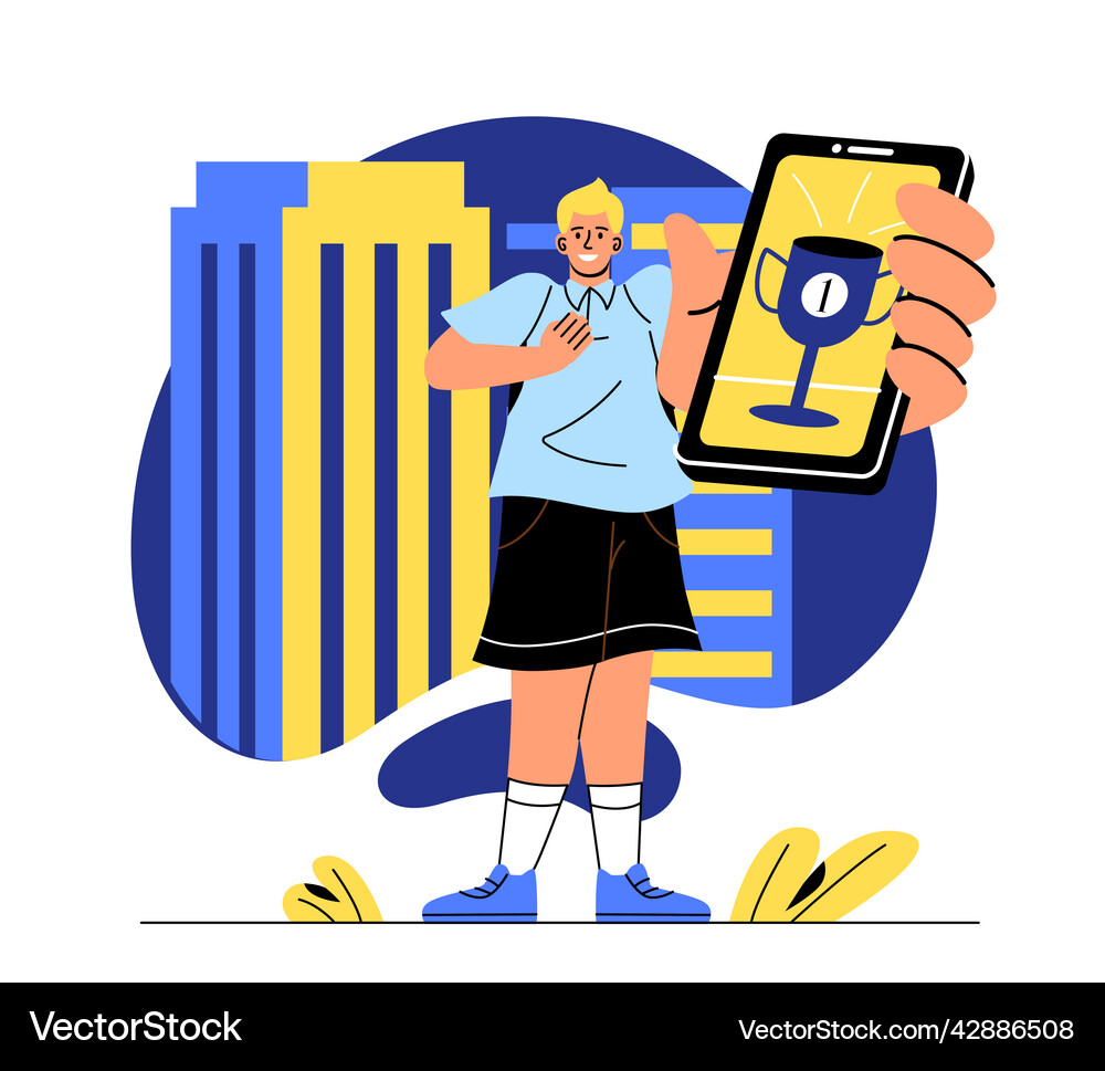 People celebrating success and victory Royalty Free Vector