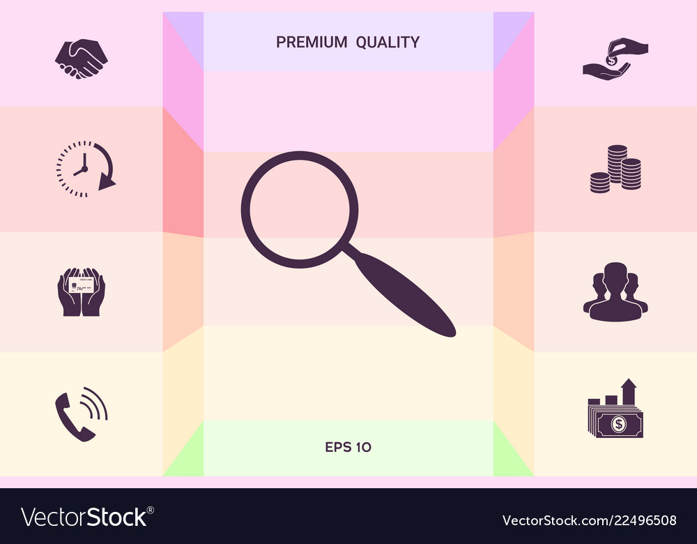 Search icon symbol graphic elements Royalty Free Vector