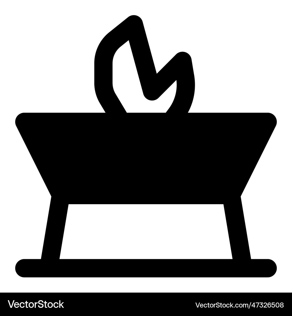 Setup of fire pit for relaxation and leisure Vector Image