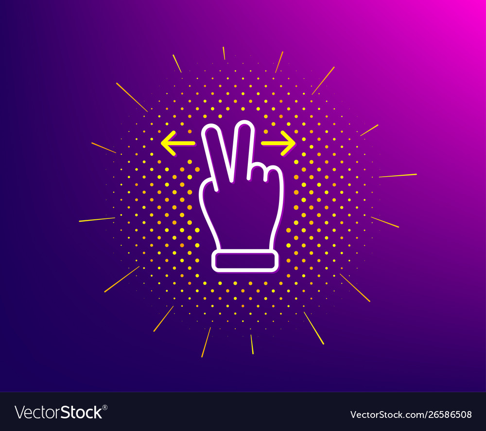 Touchscreen gesture line icon slide arrow sign Vector Image Touchscreen gesture line icon slide arrow sign Vector Image