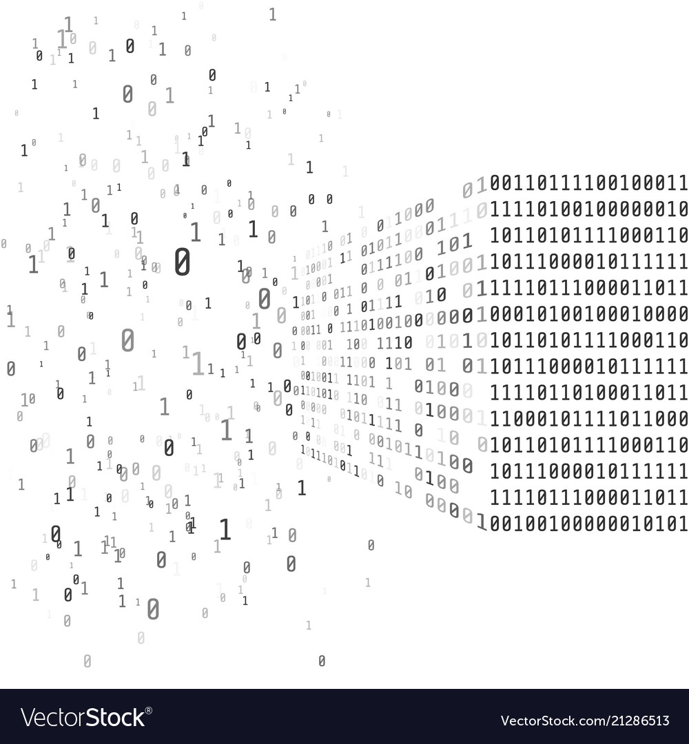 Big data concept binary matrix code artificial Vector Image