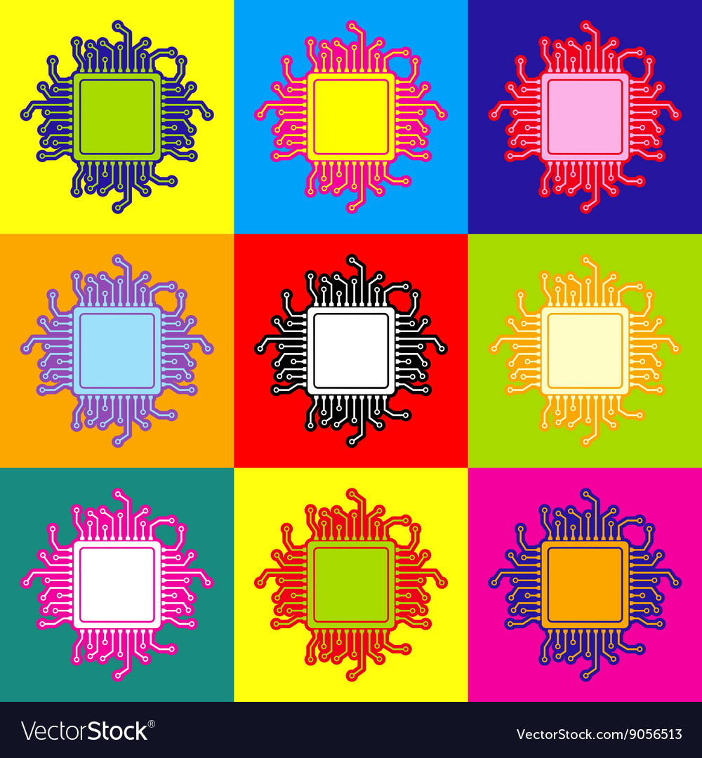 Cpu microprocessor Royalty Free Vector Image - VectorStock