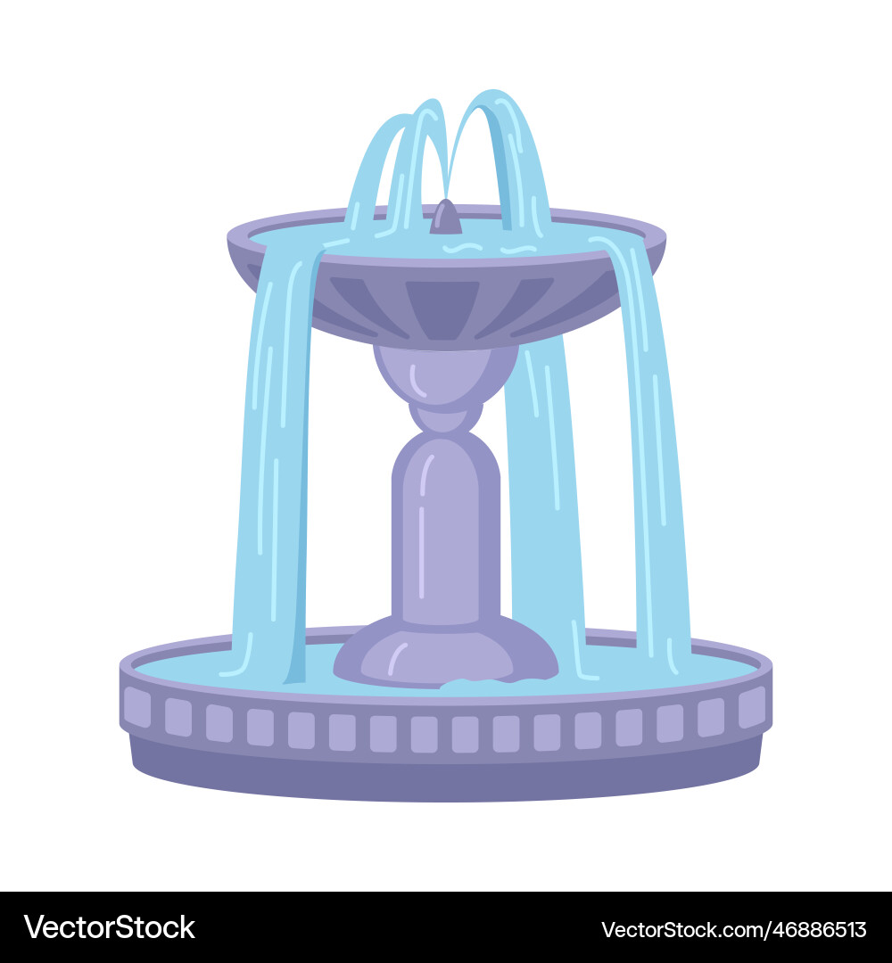 Fountain with jets splashes of water Royalty Free Vector