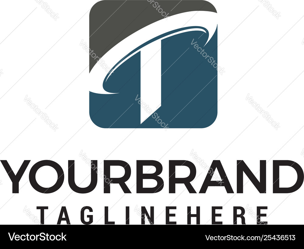 Letter t company logo design concept template Vector Image