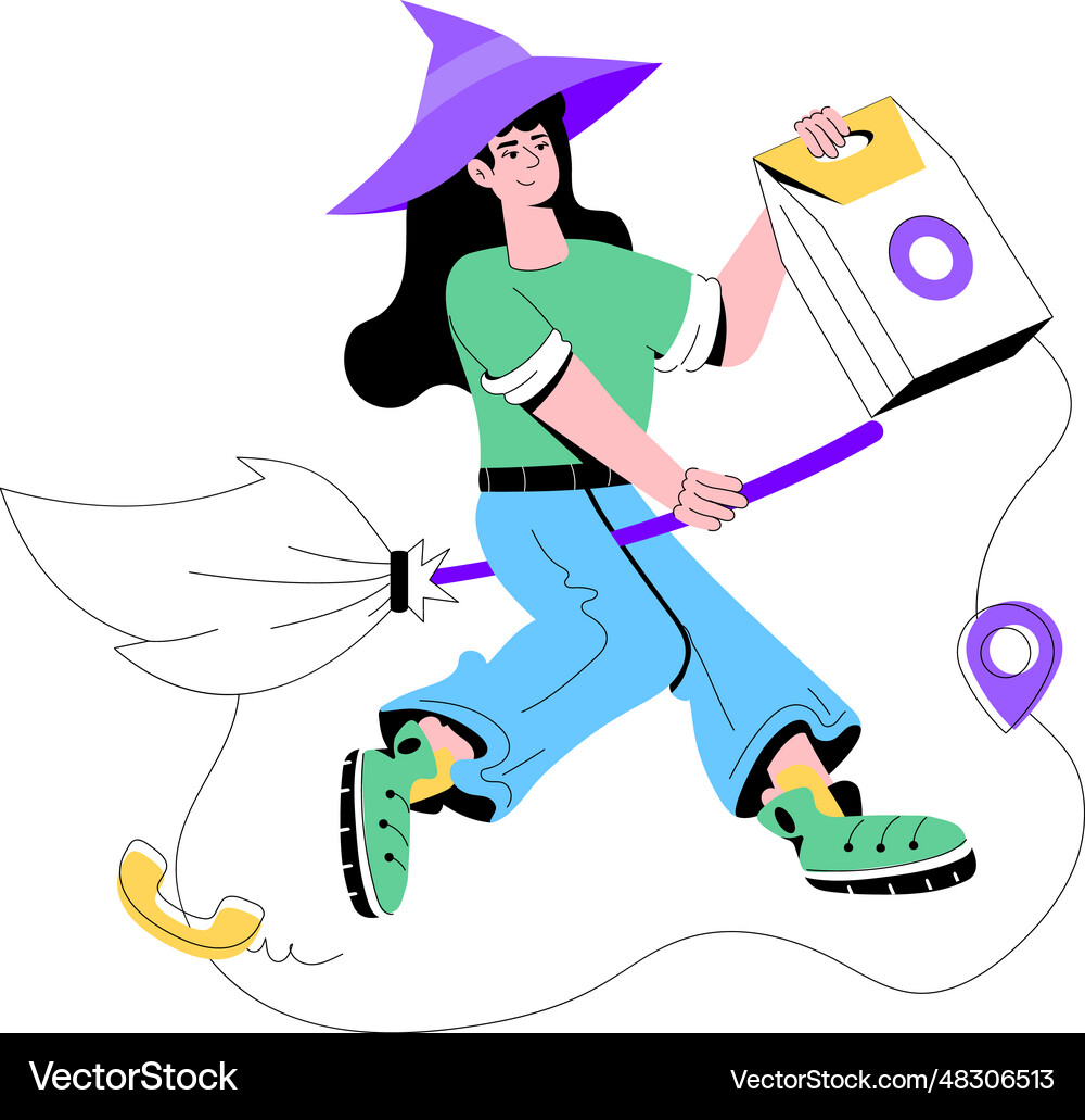 Magic delivery Royalty Free Vector Image - VectorStock