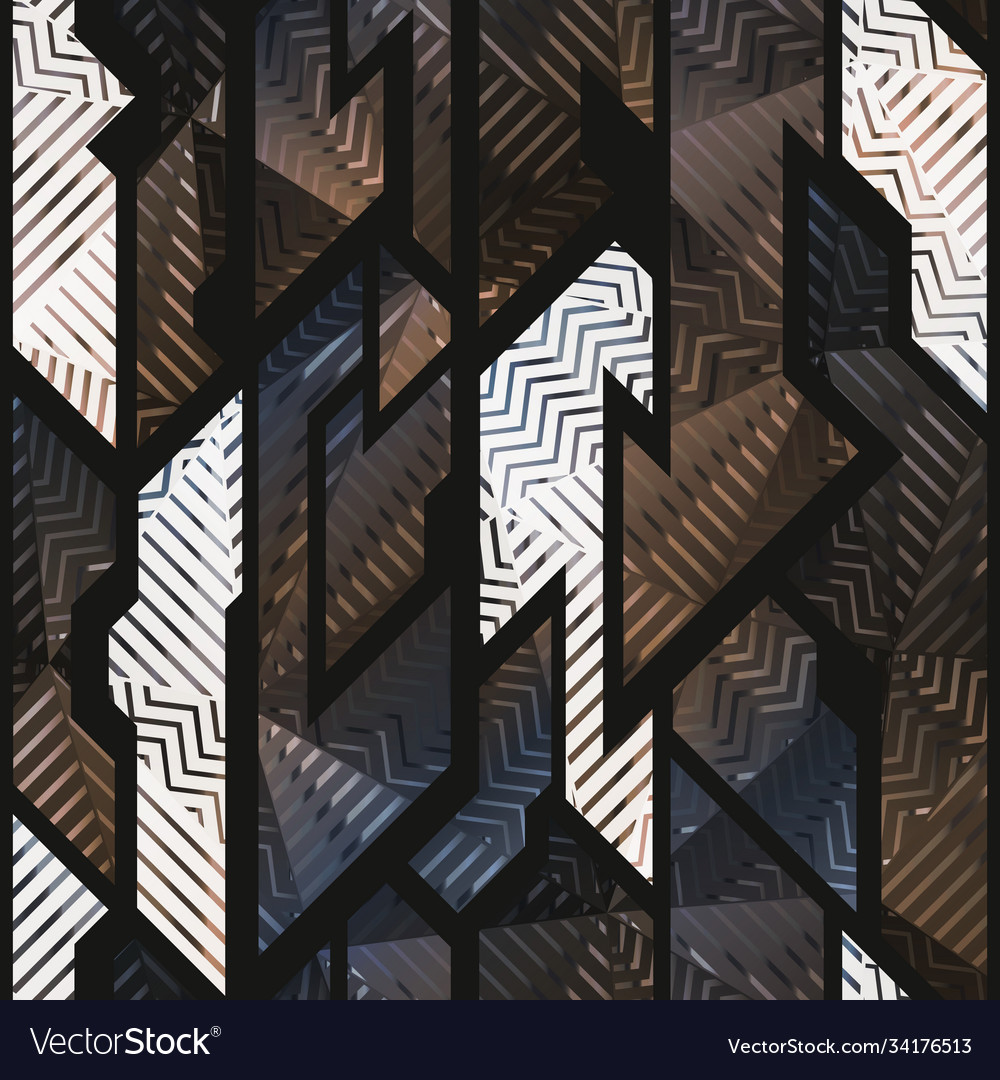 Retro brown geometric pattern Royalty Free Vector Image