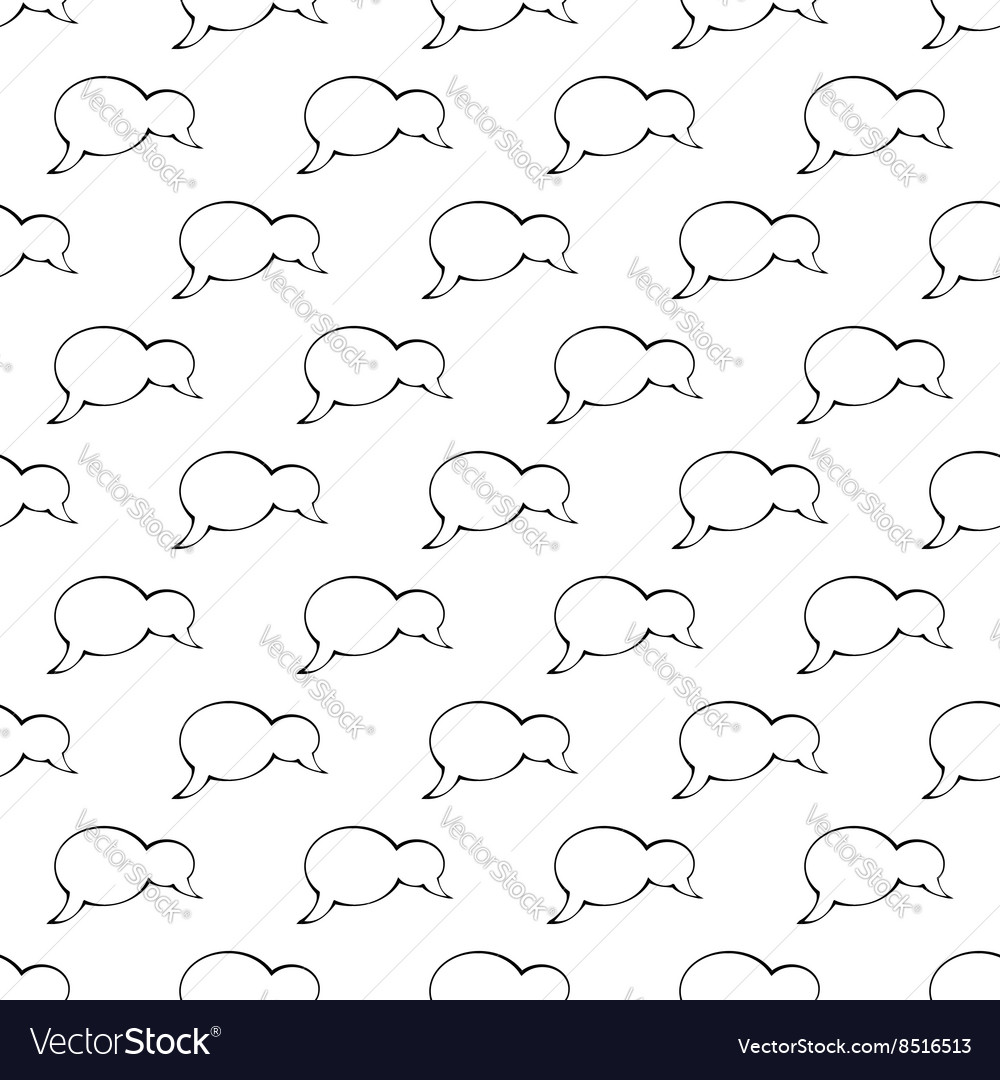 Speech bubble pattern seamless Royalty Free Vector Image