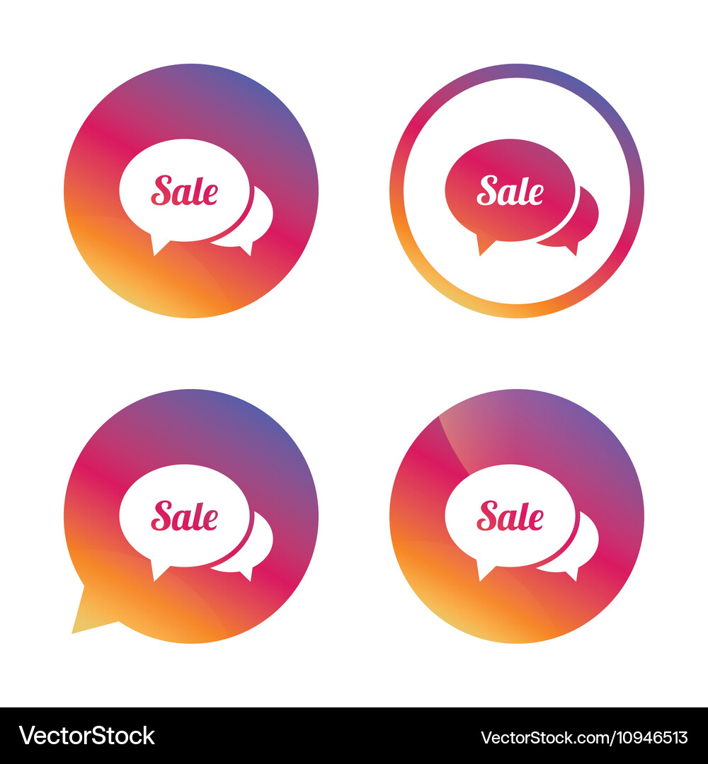 Speech bubble sale icon special offer symbol Vector Image