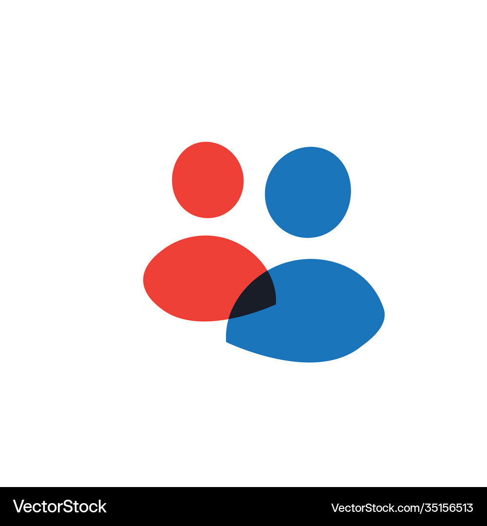 User group icon two people friends icon stock Vector Image