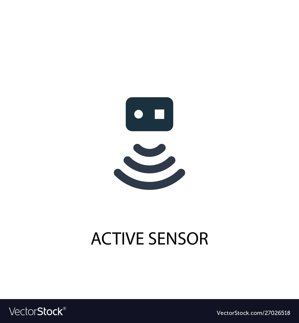 Active sensor icon simple element Royalty Free Vector Image