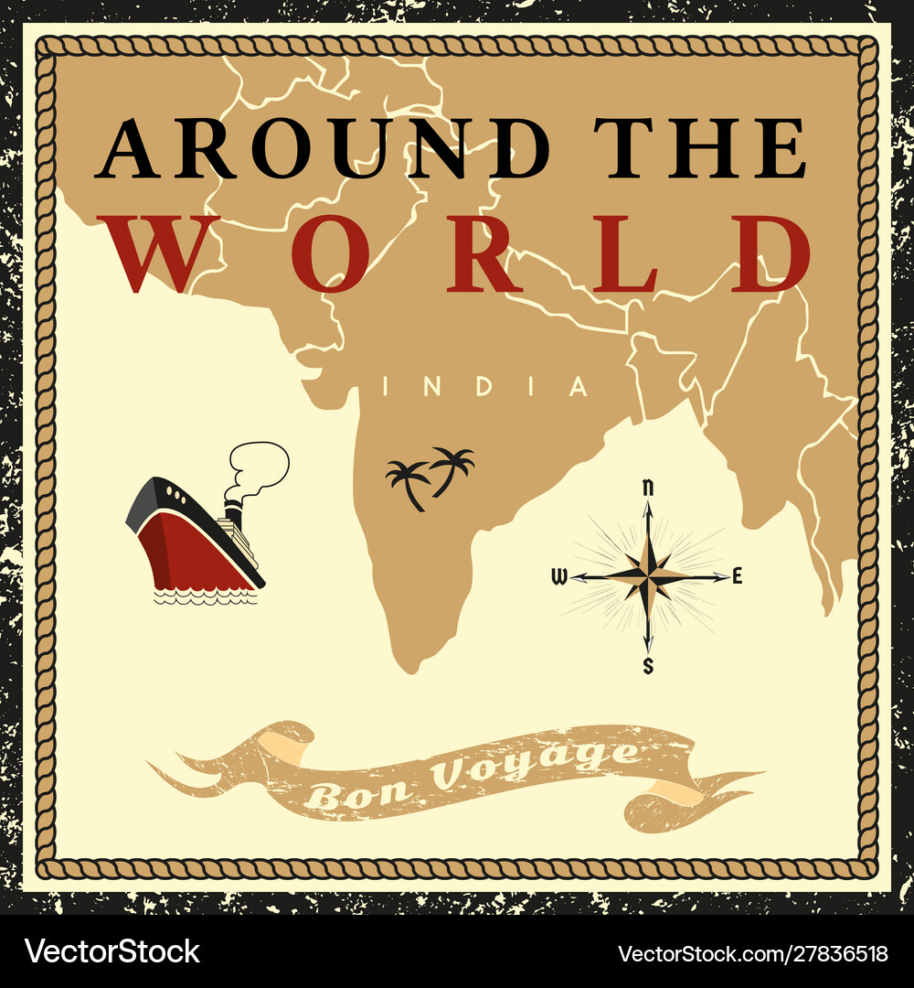 Around world Royalty Free Vector Image - VectorStock