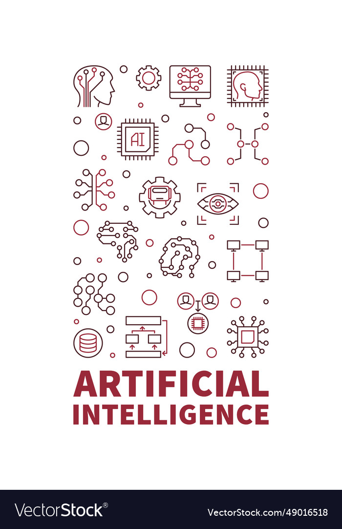 Artificial intelligence - ai technology concept Vector Image Artificial intelligence - ai technology concept Vector Image