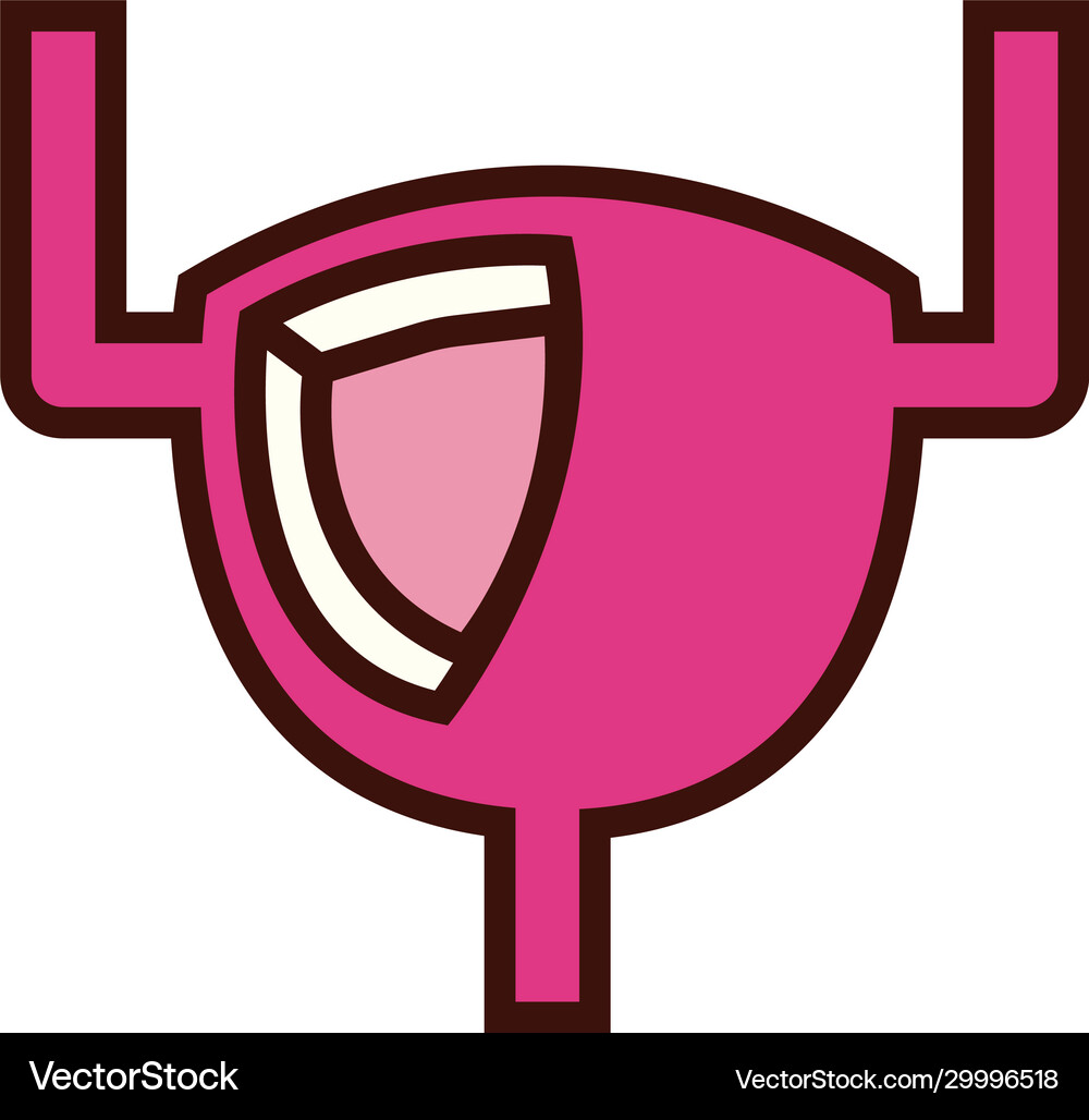 Bladder human organ line and fill style Royalty Free Vector