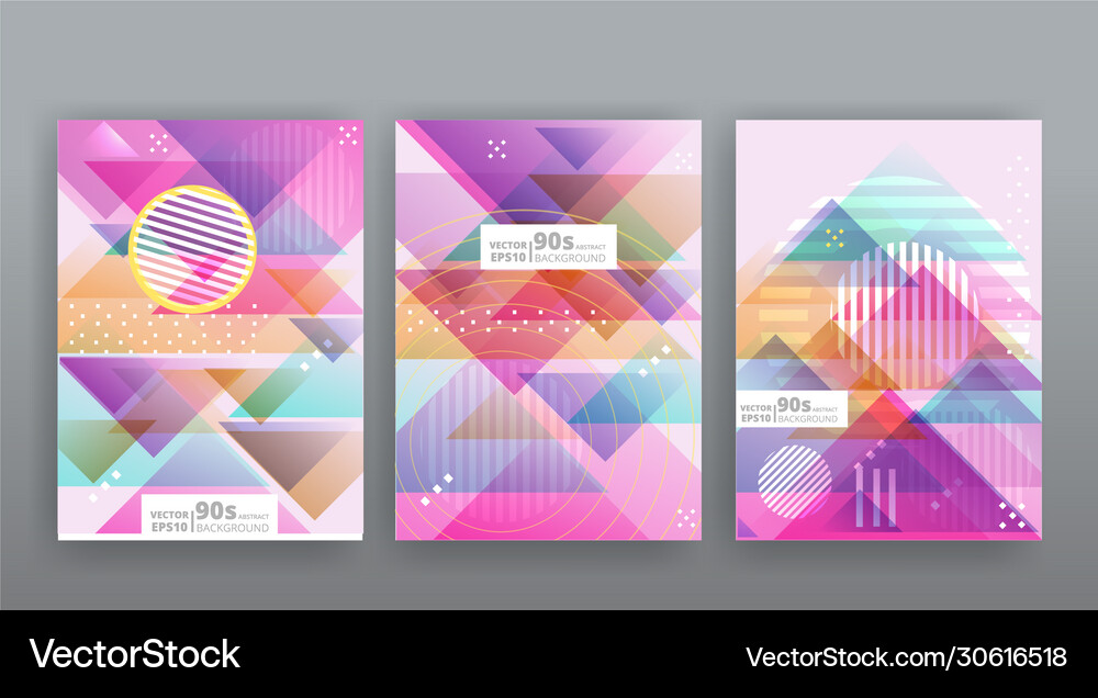 Chaos abstract geometric covers design cool Vector Image