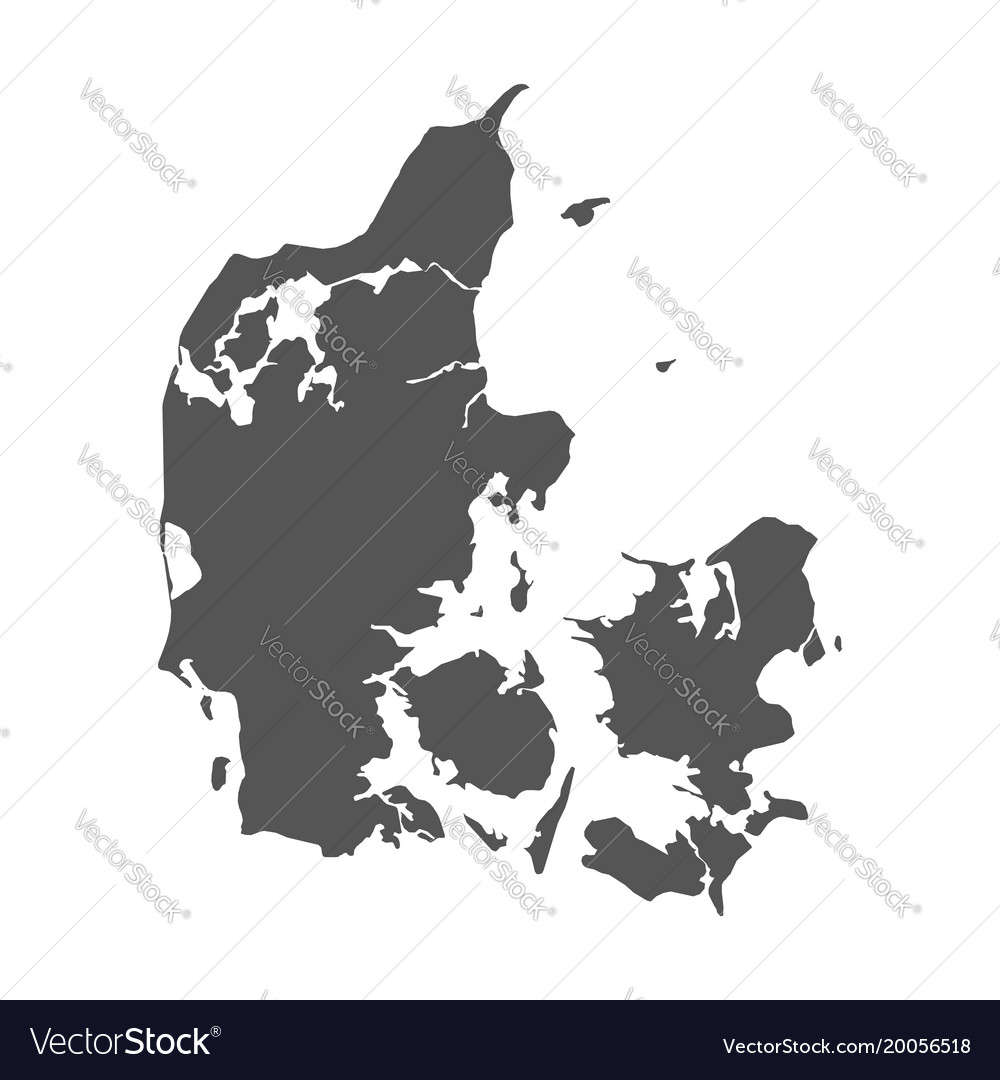 Denmark map Royalty Free Vector Image - VectorStock