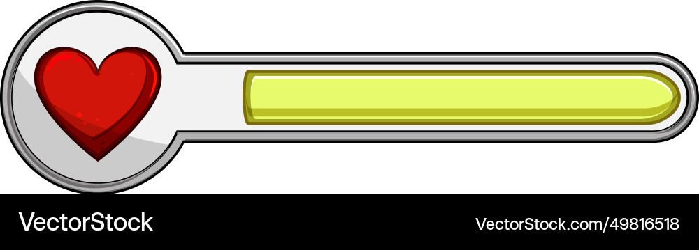 Hemeter health bar cartoon Royalty Free Vector Image
