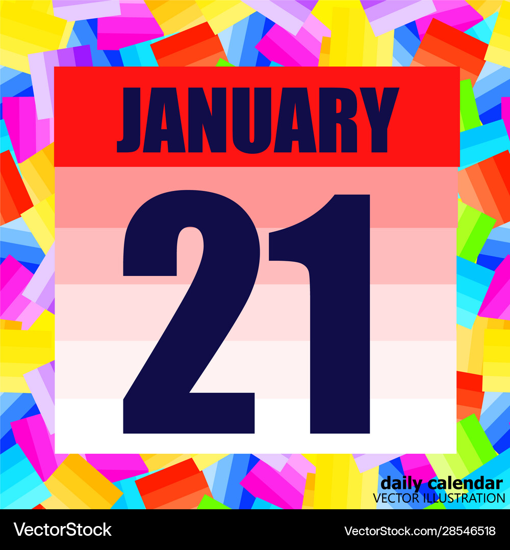 January 21 icon for planning important day Vector Image