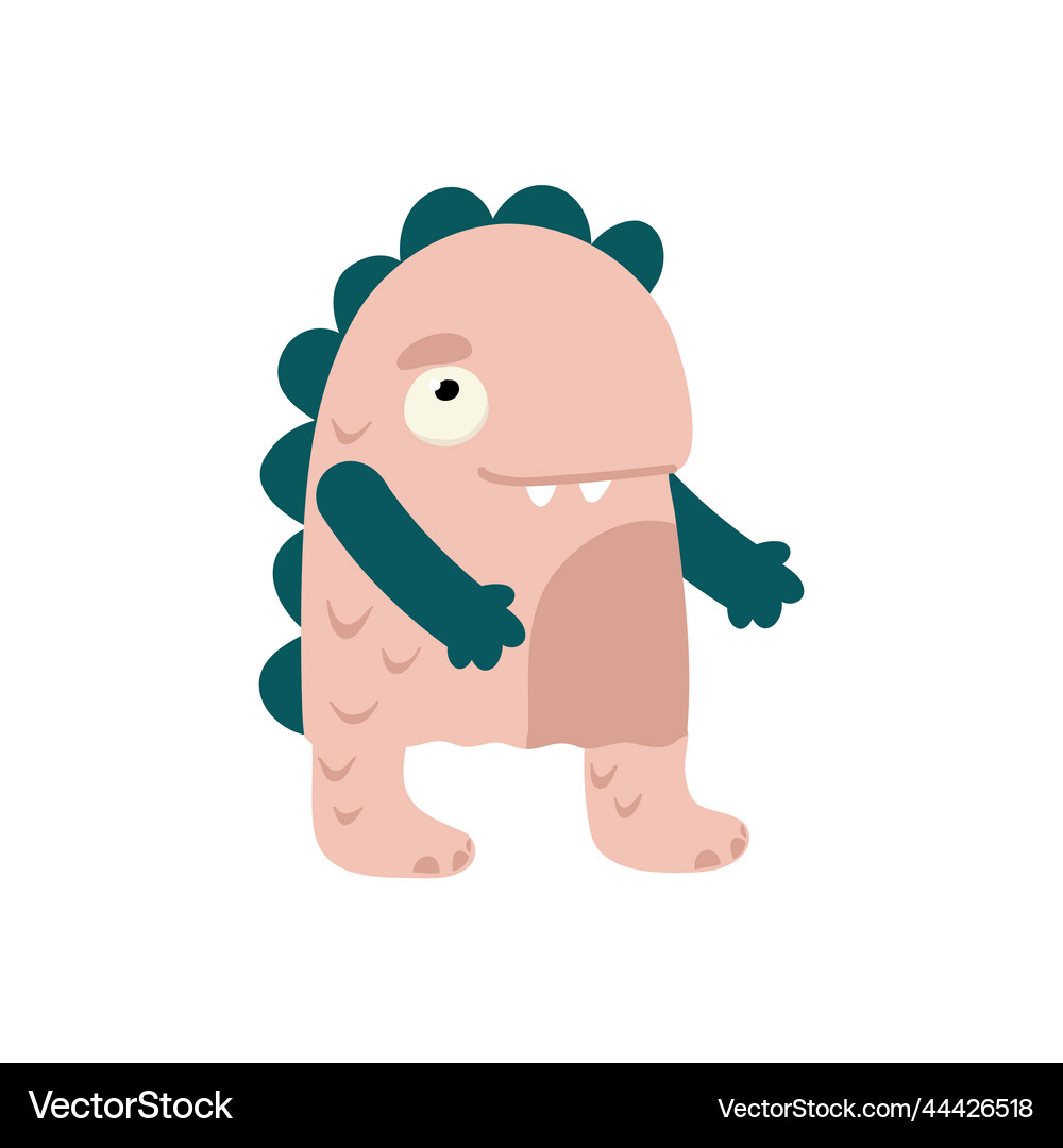 Monster print cartoon character design Royalty Free Vector