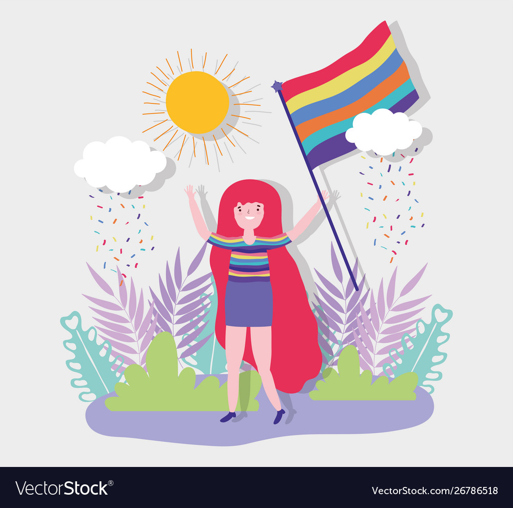 People community lgbtq flat design Royalty Free Vector Image