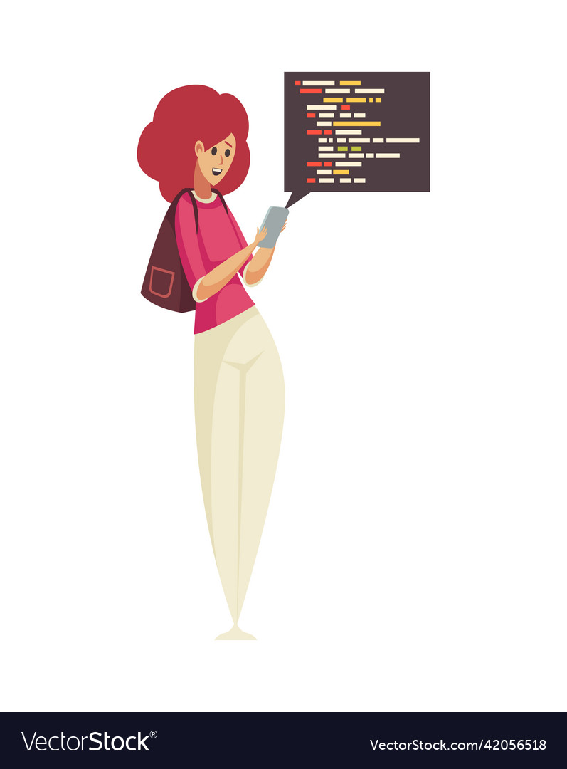 Programmer flat Royalty Free Vector Image - VectorStock