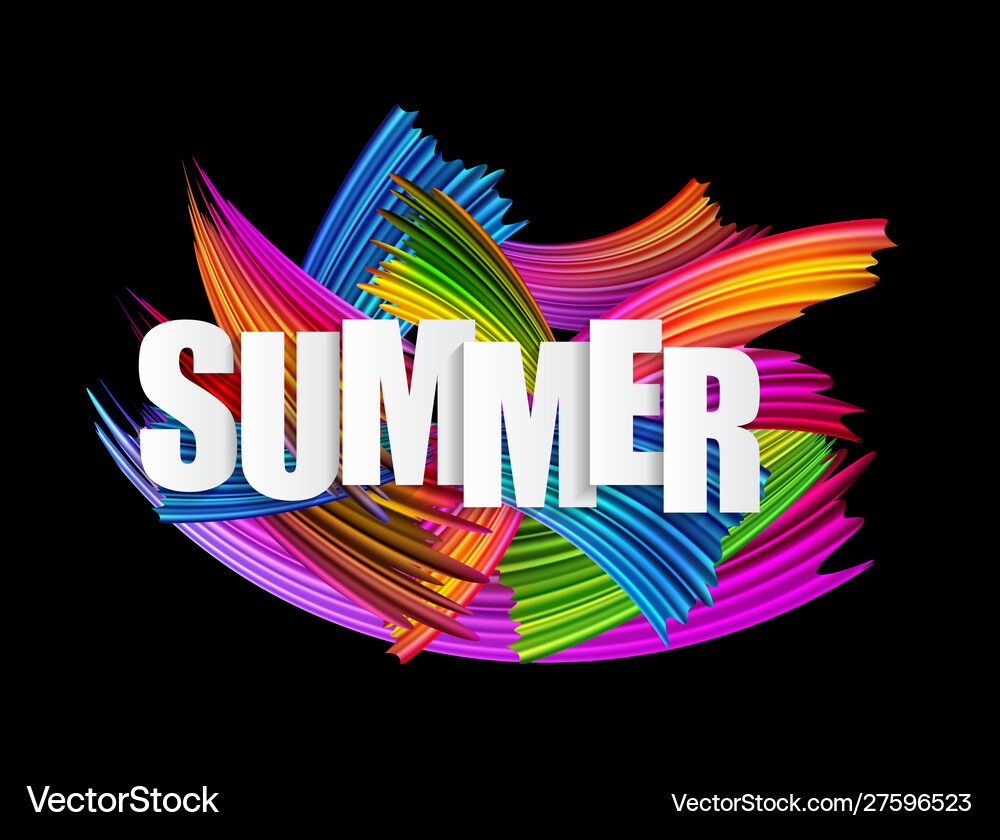 Abstract spectrum brush strokes textured art Vector Image