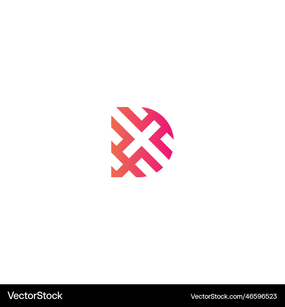 Alphabet letters monogram logo dx xd d and x Vector Image