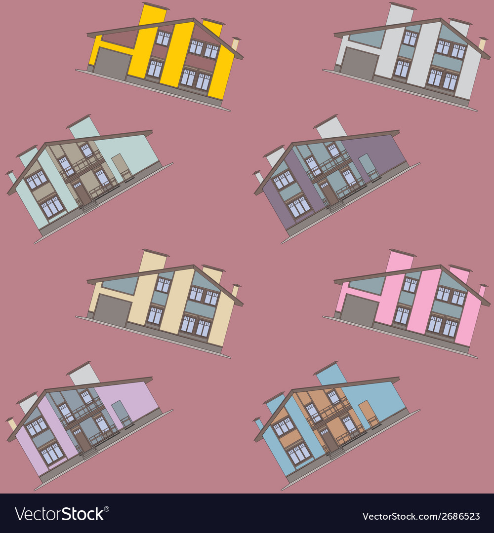 Architectural pattern seamless Royalty Free Vector Image