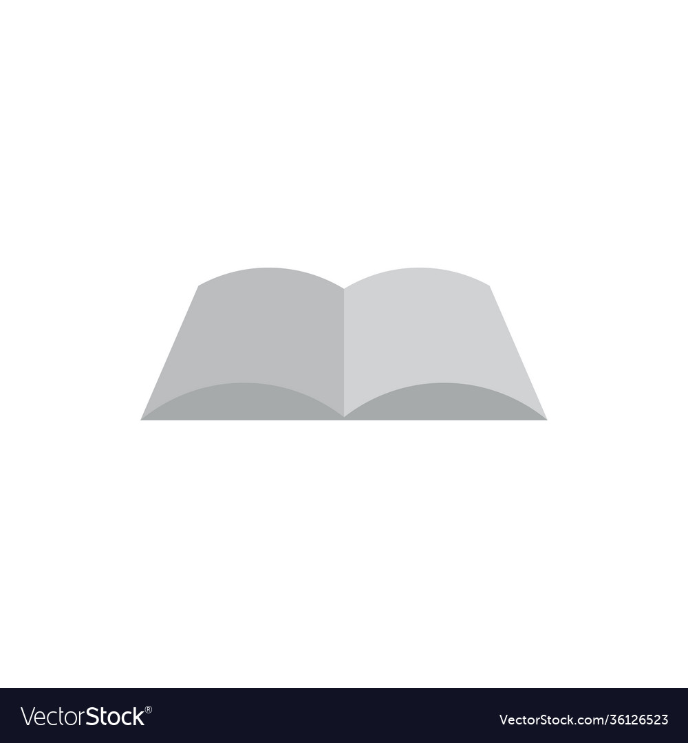 Book solid shape logo Royalty Free Vector Image