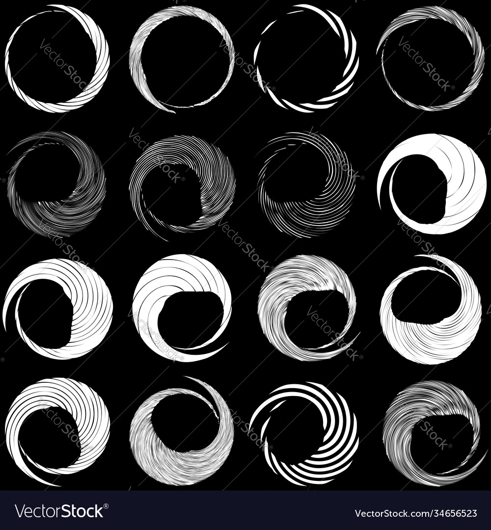 Circular spiral swirl twirl design element Vector Image Circular spiral swirl twirl design element Vector Image