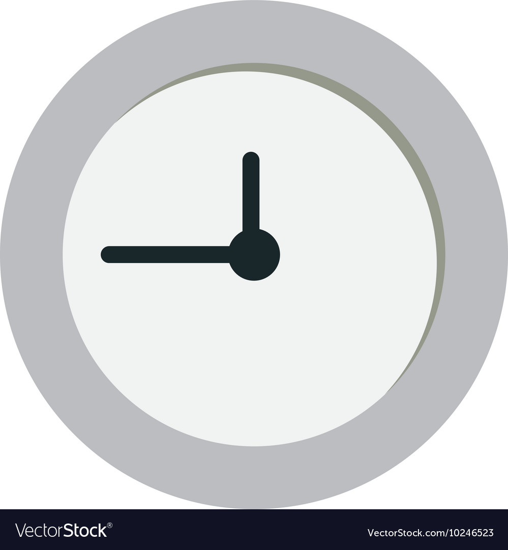 Clock time instrument Royalty Free Vector Image