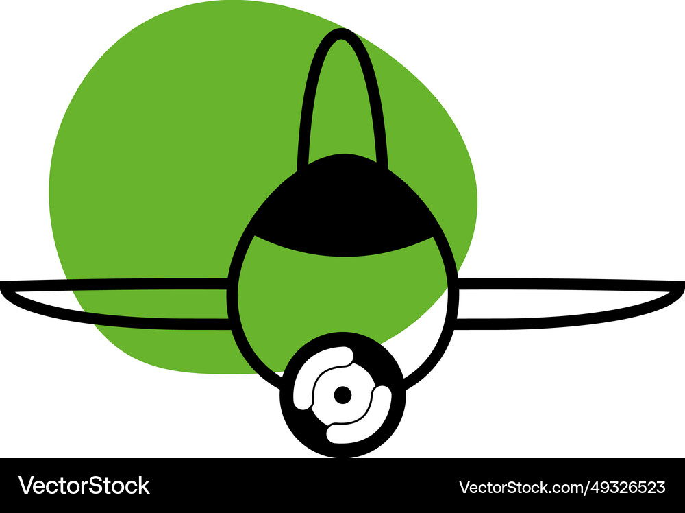 Front view of an airplane icon Royalty Free Vector Image