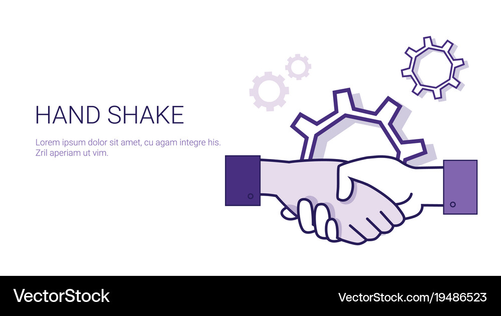 Hand shake icon business handshake partnership Vector Image