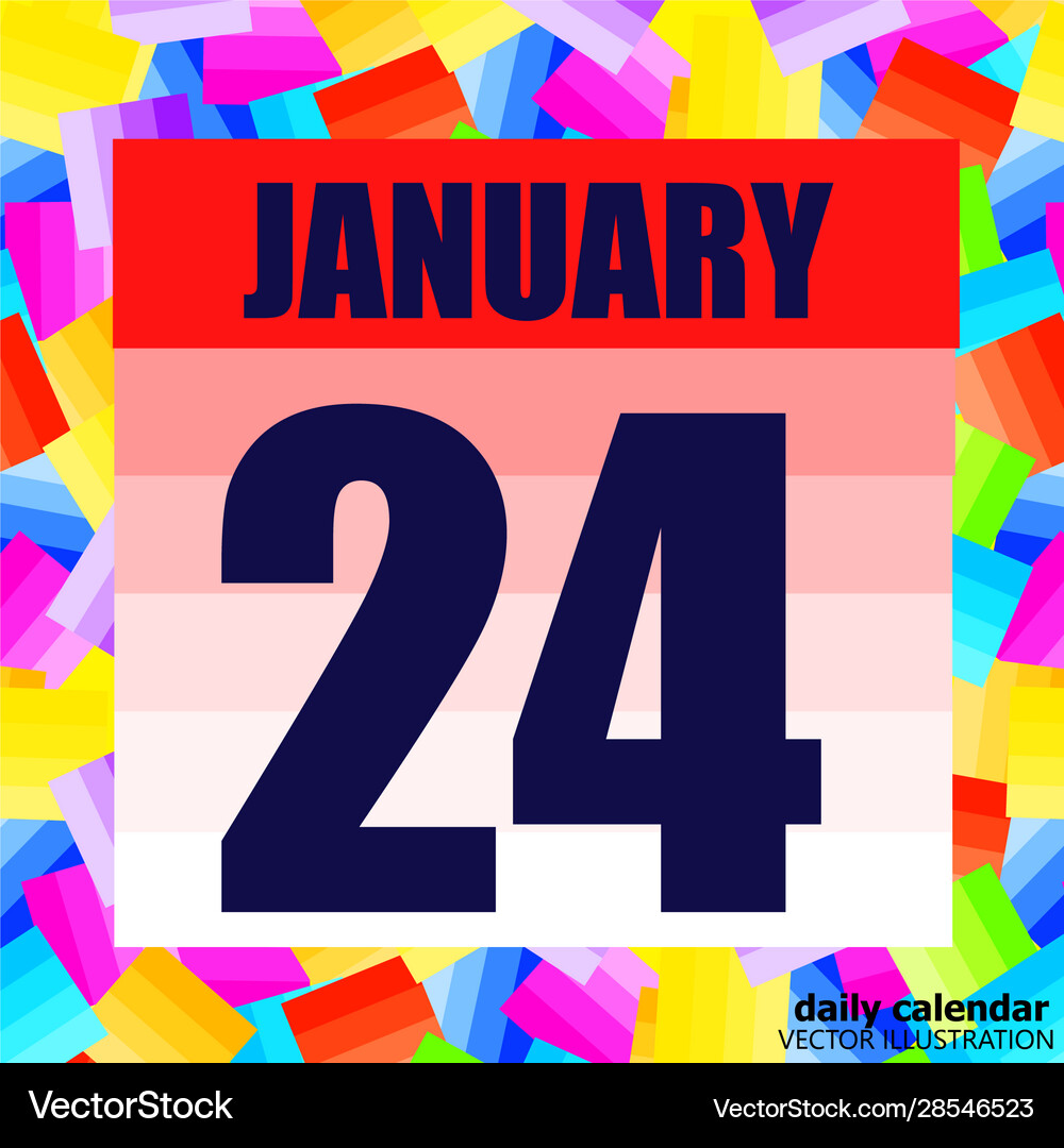 January 24 icon for planning important day Vector Image