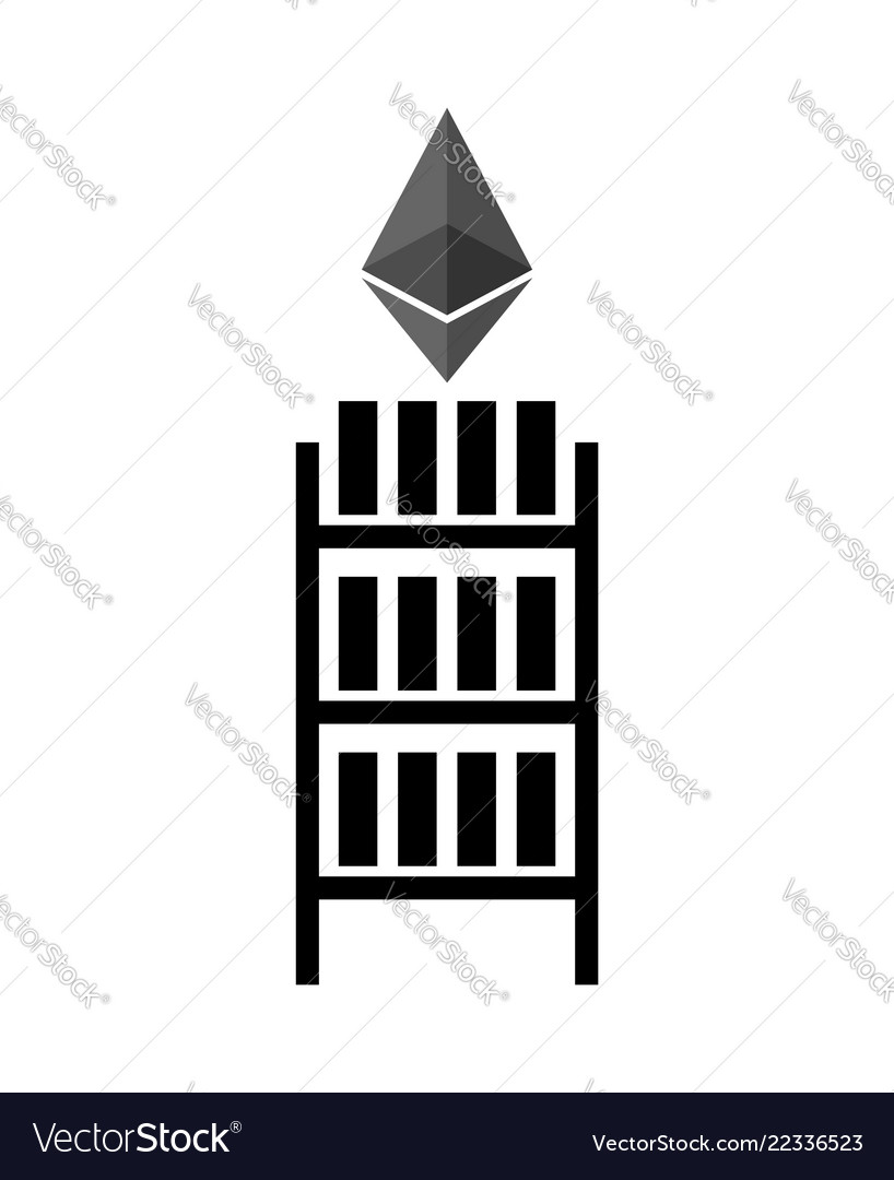 Mining etherium farm icon extraction Royalty Free Vector Mining etherium farm icon extraction Royalty Free Vector