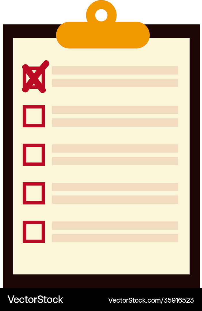 Postal service clipboard check mark list icon Vector Image