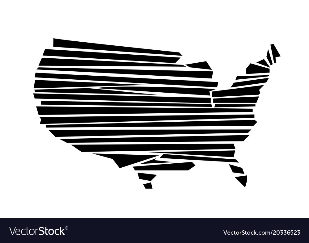 Usa map Royalty Free Vector Image - VectorStock
