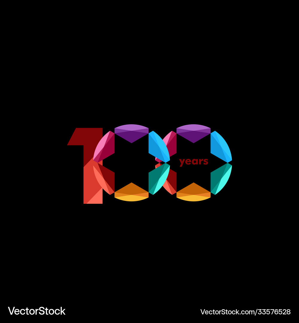 100 year anniversary diamond star template design Vector Image