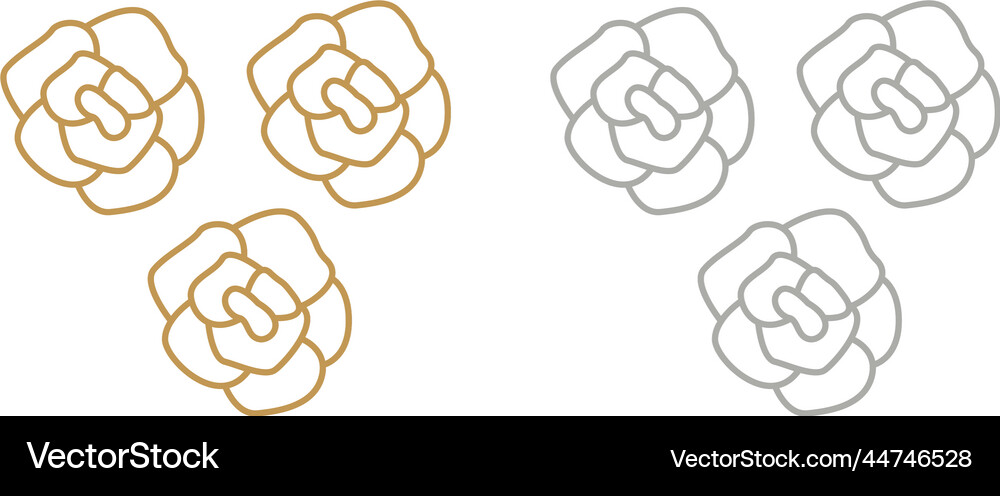 3 roses sign symbol logo Royalty Free Vector Image