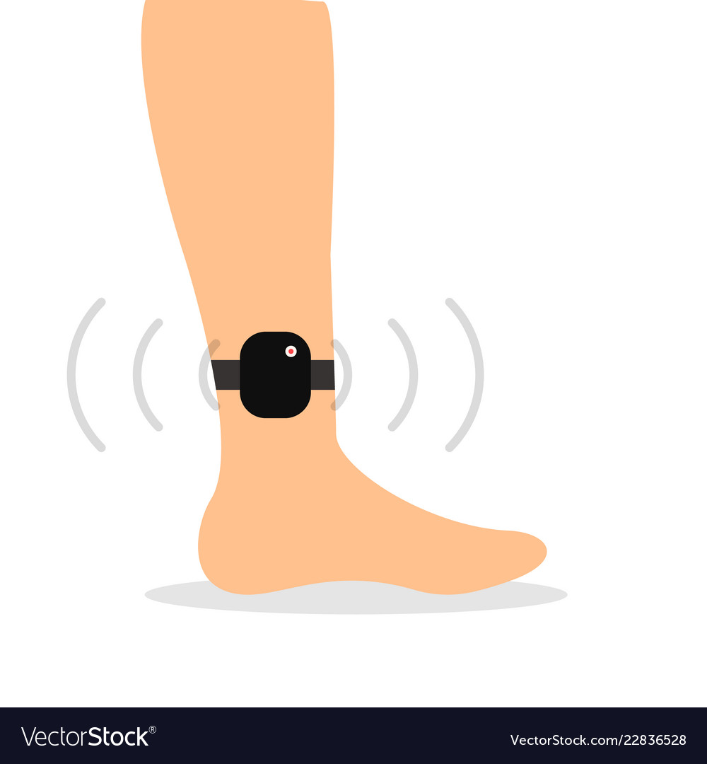 Ankle monitor device Royalty Free Vector Image Ankle monitor device Royalty Free Vector Image