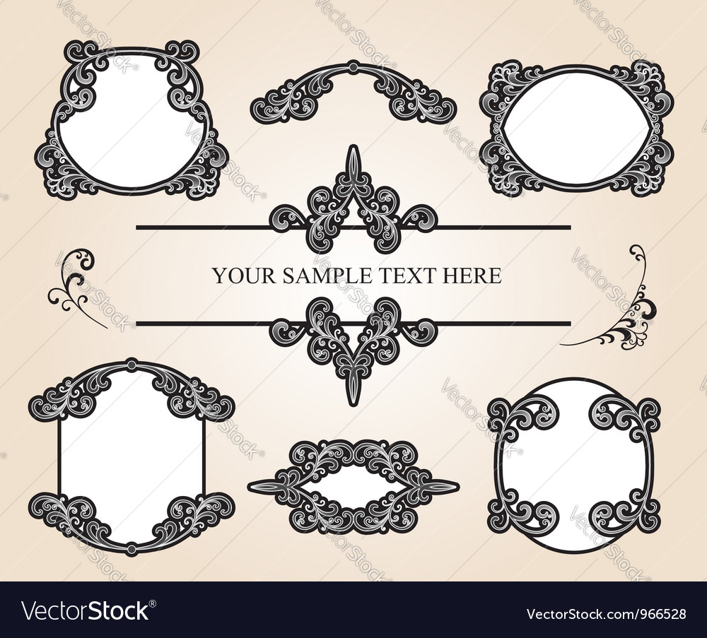 Decorative elements Royalty Free Vector Image - VectorStock
