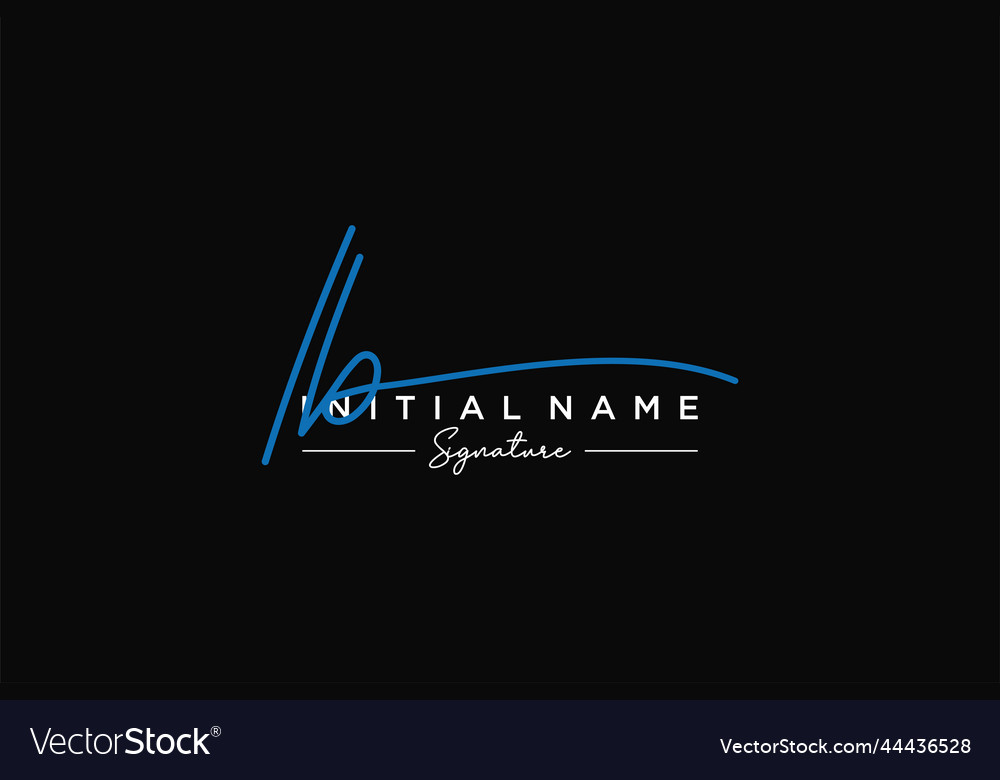 Initial ib signature logo template hand drawn Vector Image