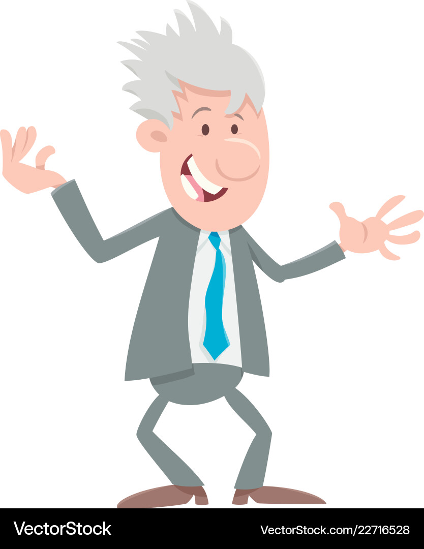 Manager or businessman cartoon character Vector Image
